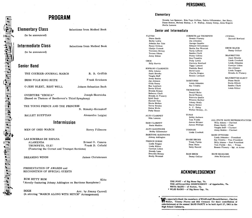 Concert Programs Tricky Sixty Band
